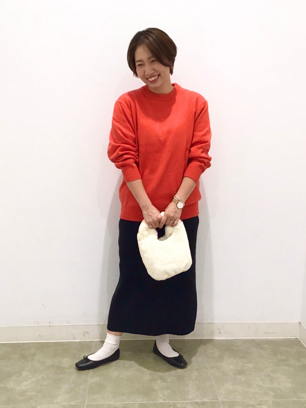 「シアーリブT(半袖)、レースワンピース(ノースリーブ)YTQ+E」の着用コーディネート| ジーユー