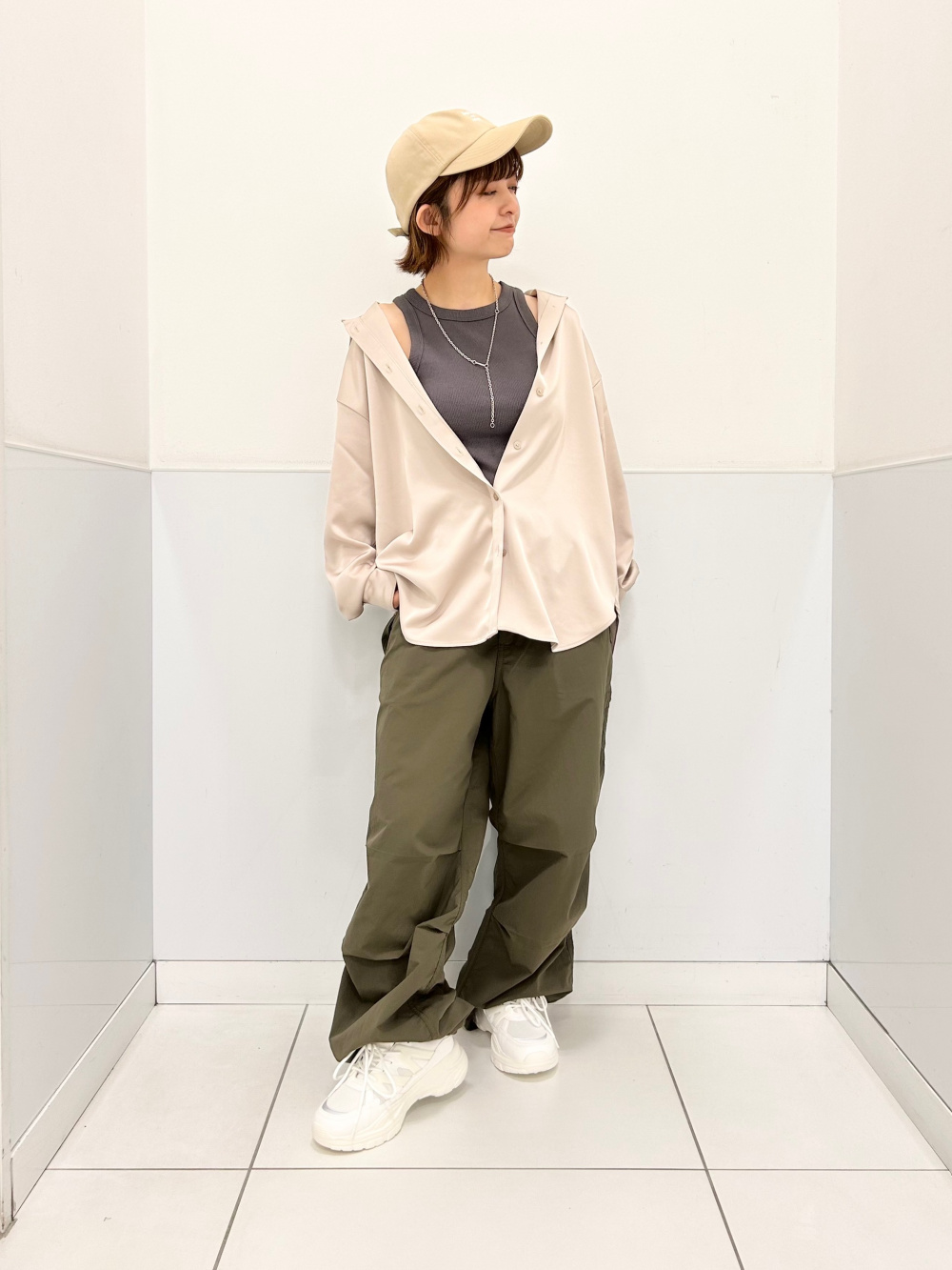 Vネックニットチュニック(ノースリーブ)+X、アメリカンスリーブ Vネックニットチュニック(ノースリーブ)+X、アメリカンスリーブ
