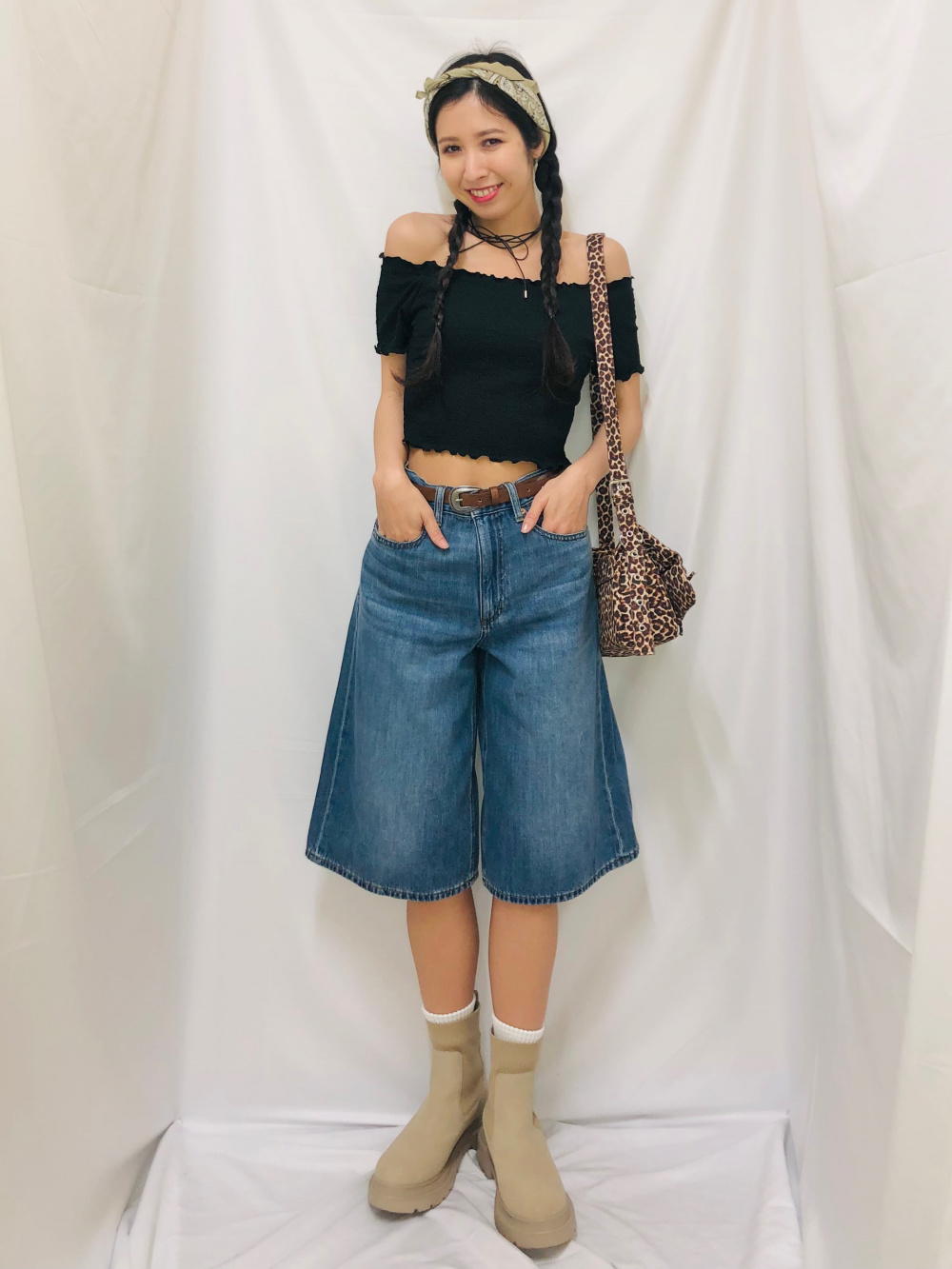 ライトヘアリーボクシーセーターQ、コットンブレンドリブレース ライトヘアリーボクシーセーターQ、コットンブレンドリブレース
