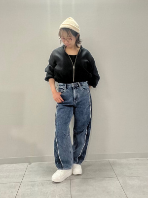 GU公式 | 2トーンバレルレッグジーンズ+EC (丈短め) GU公式 | 2トーンバレルレッグジーンズ+EC (丈短め)