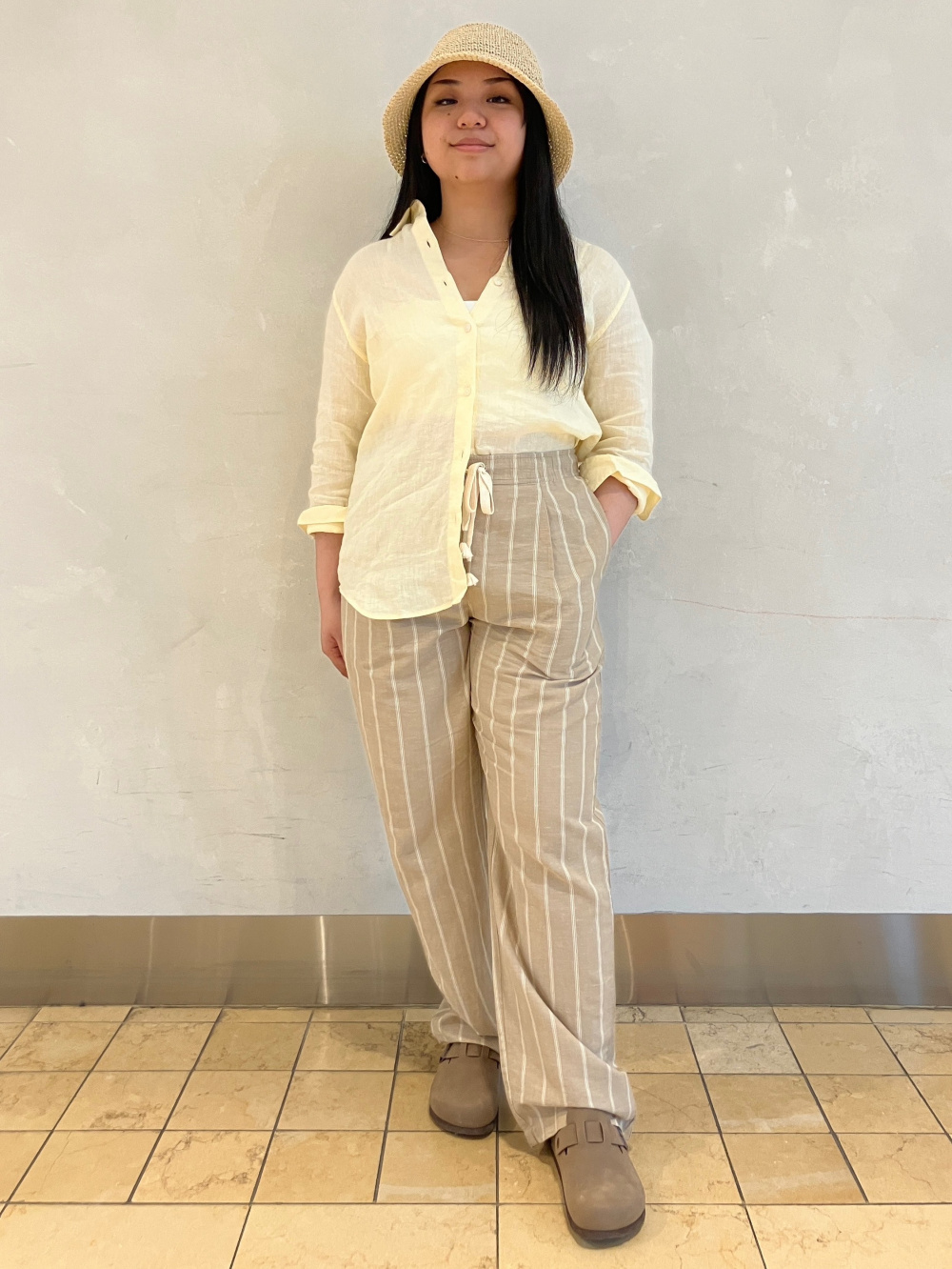 Check styling ideas for「100% European Premium Linen Long Sleeve Shirt ...