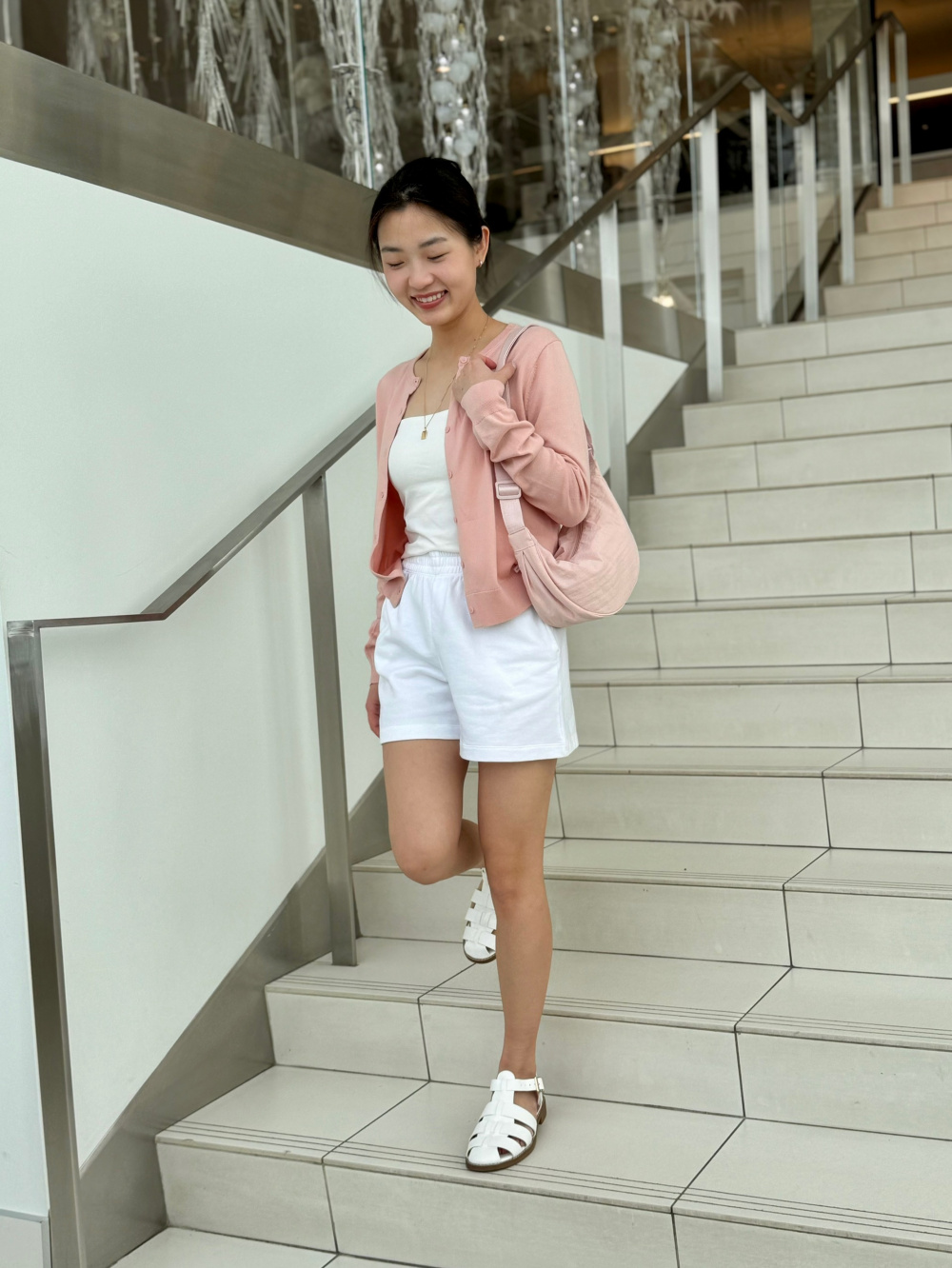 Check styling ideas for「Linen Blend Camisole Dress、Round Mini Shoulder ...