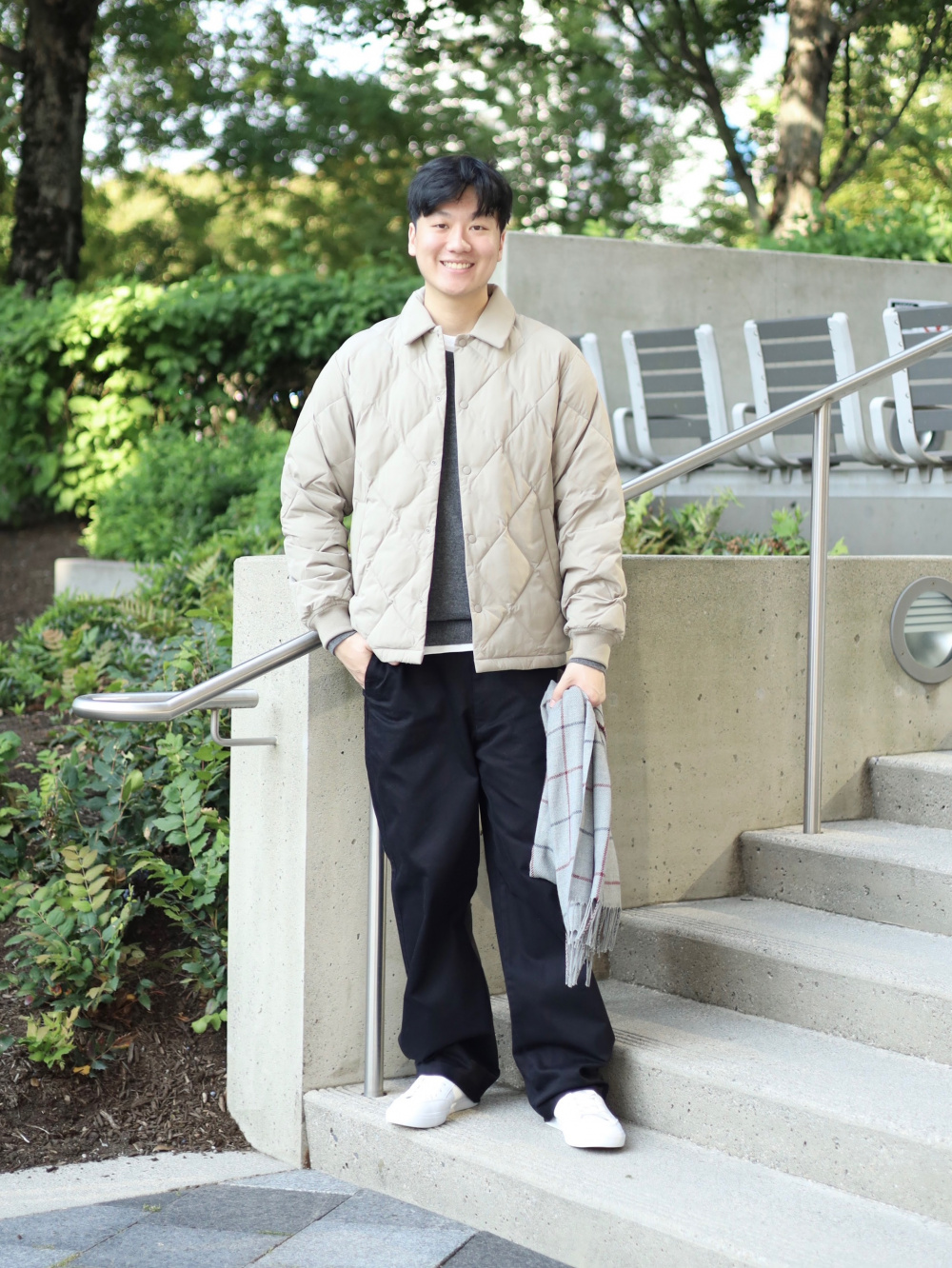 Check styling ideas for「PUFFTECH Quilted Jacket、Relaxed Ankle Jeans ...