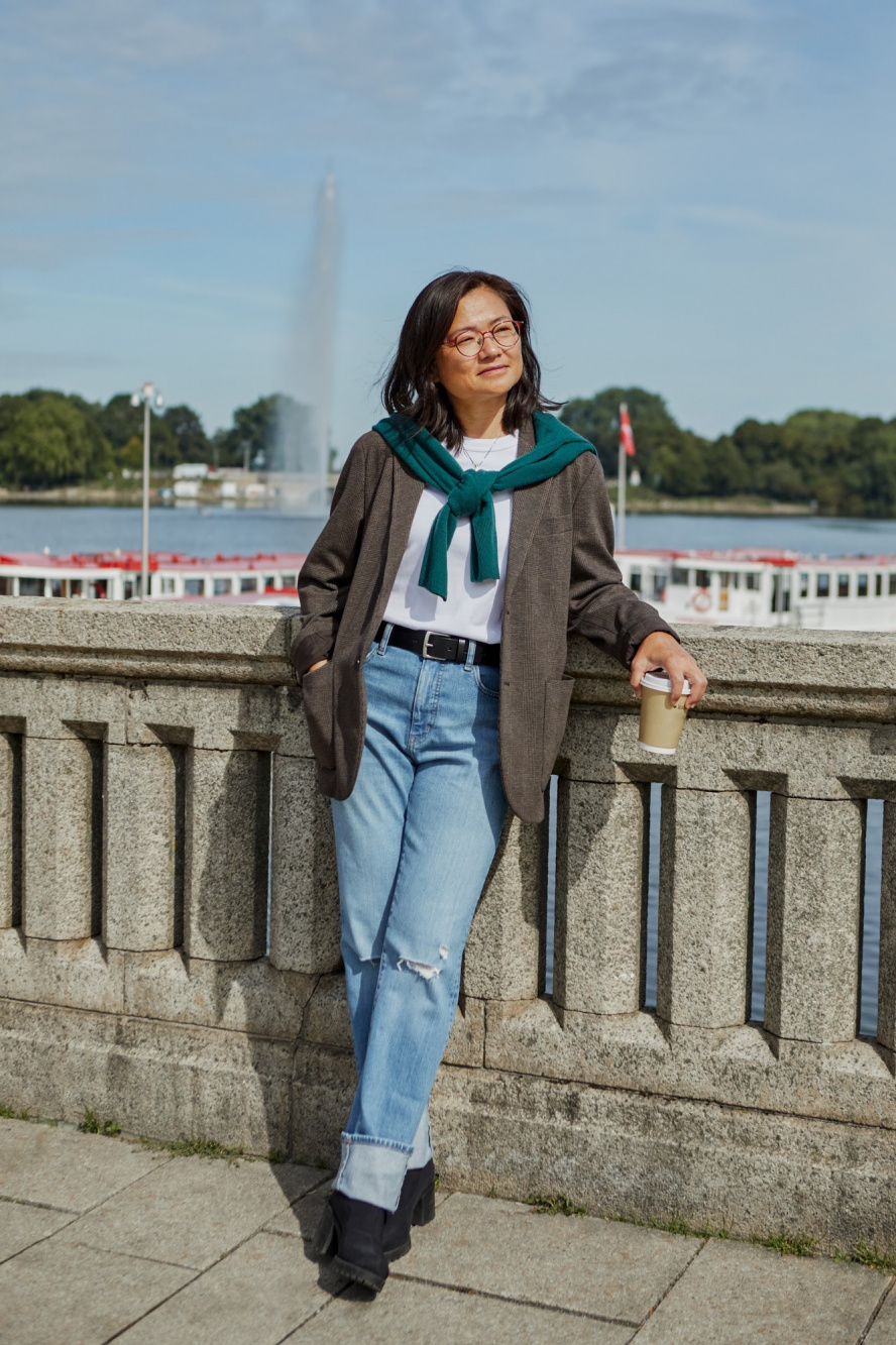 Check styling ideas for「Crew Neck T-Shirt、Crepe Jersey Crew Neck French ...