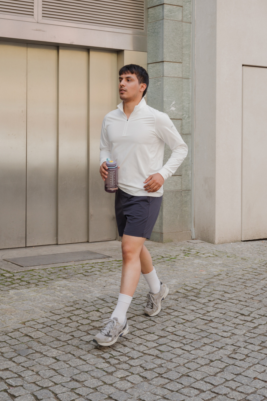 Check styling ideas for「DRY-EX UV Protection Half Zip T-Shirt」| UNIQLO AU