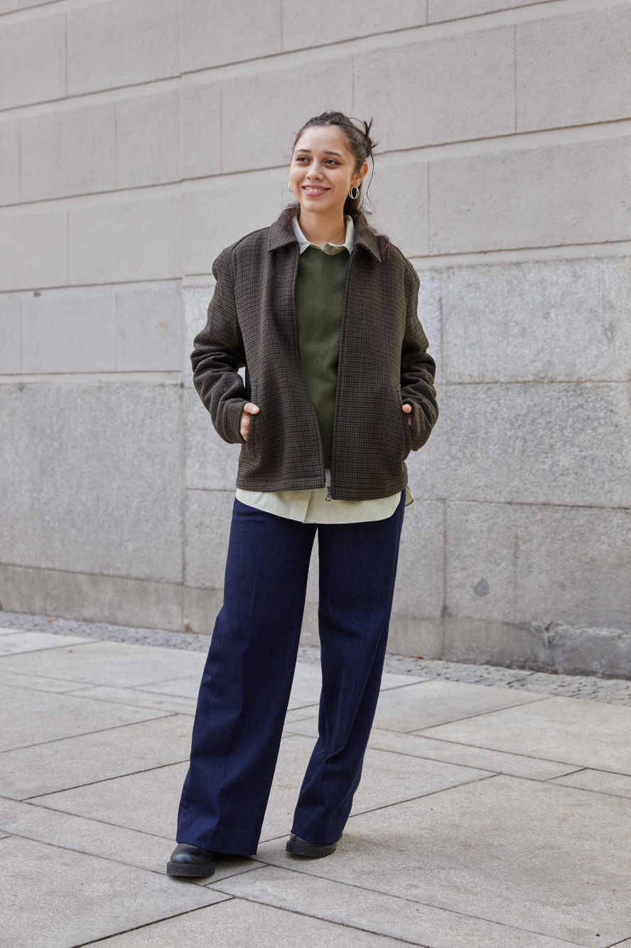 Check styling ideas for「Powder Soft Down Jacket、100% Cashmere Crew Neck ...