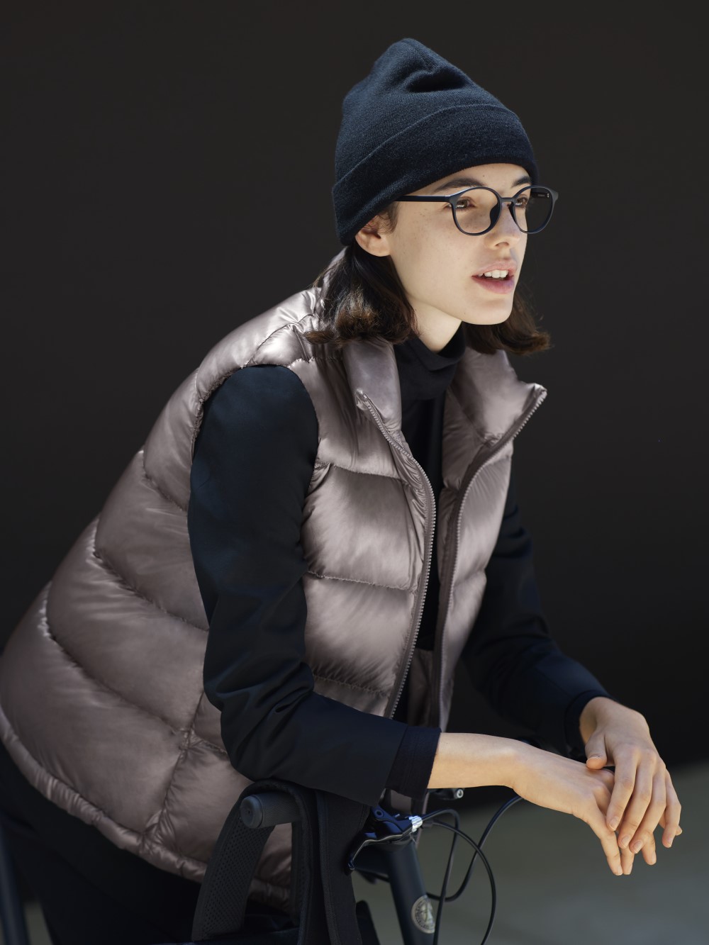 「スウェットパンツ（丈標準64～66cm）セットアップ可能、ワッフルクルーネックT（長袖）」を使った着こなし| ユニクロ