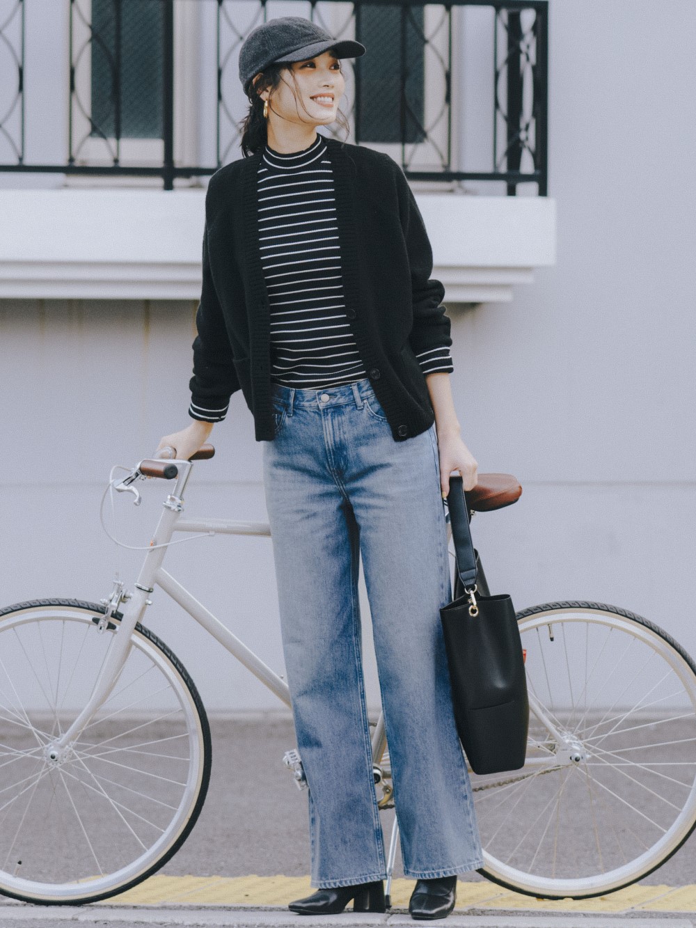 Shop looks for「Souffle Yarn Long Sleeve Half-Zip Sweater、Cap」| UNIQLO AU