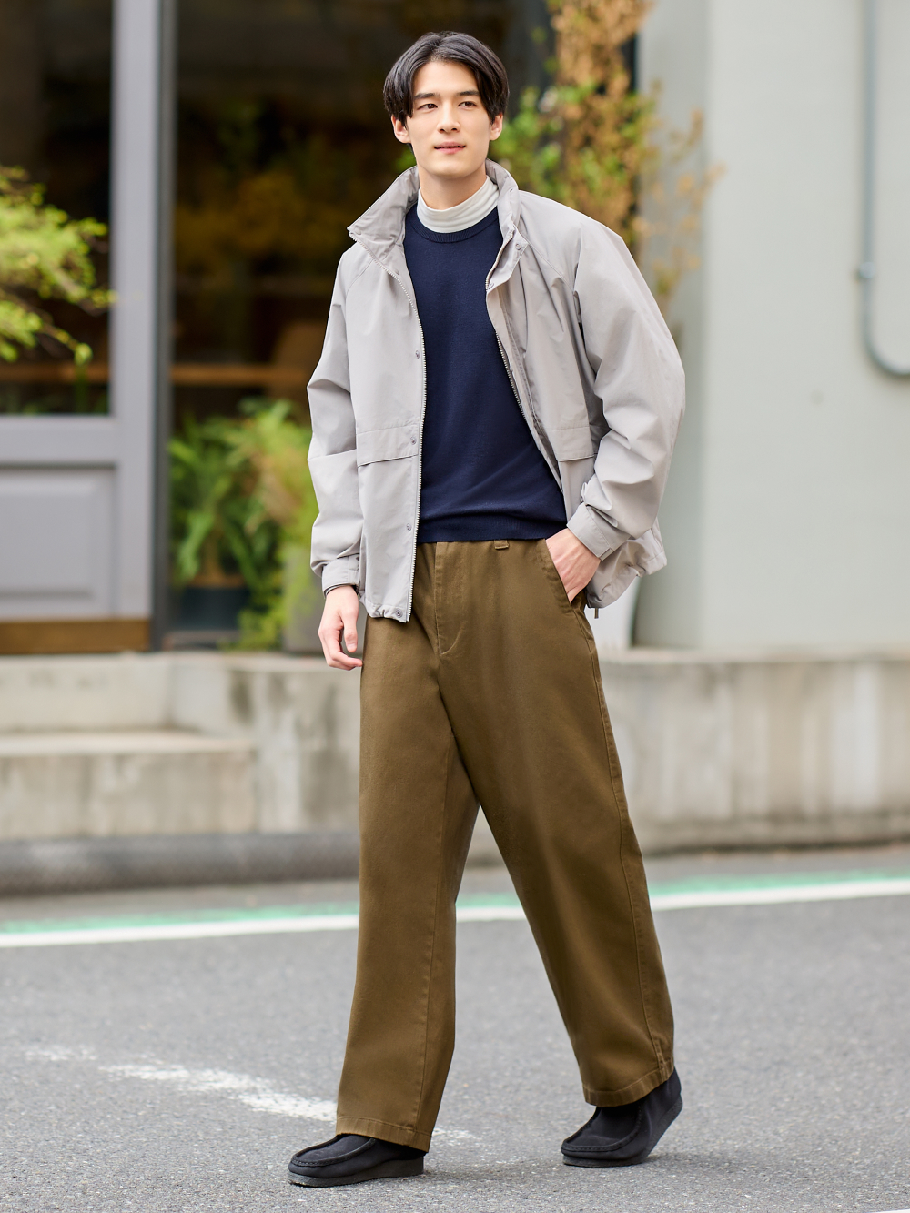 Shop looks for「Windproof Stand Collar Blouson、HEATTECH Cotton T-Shirt ...