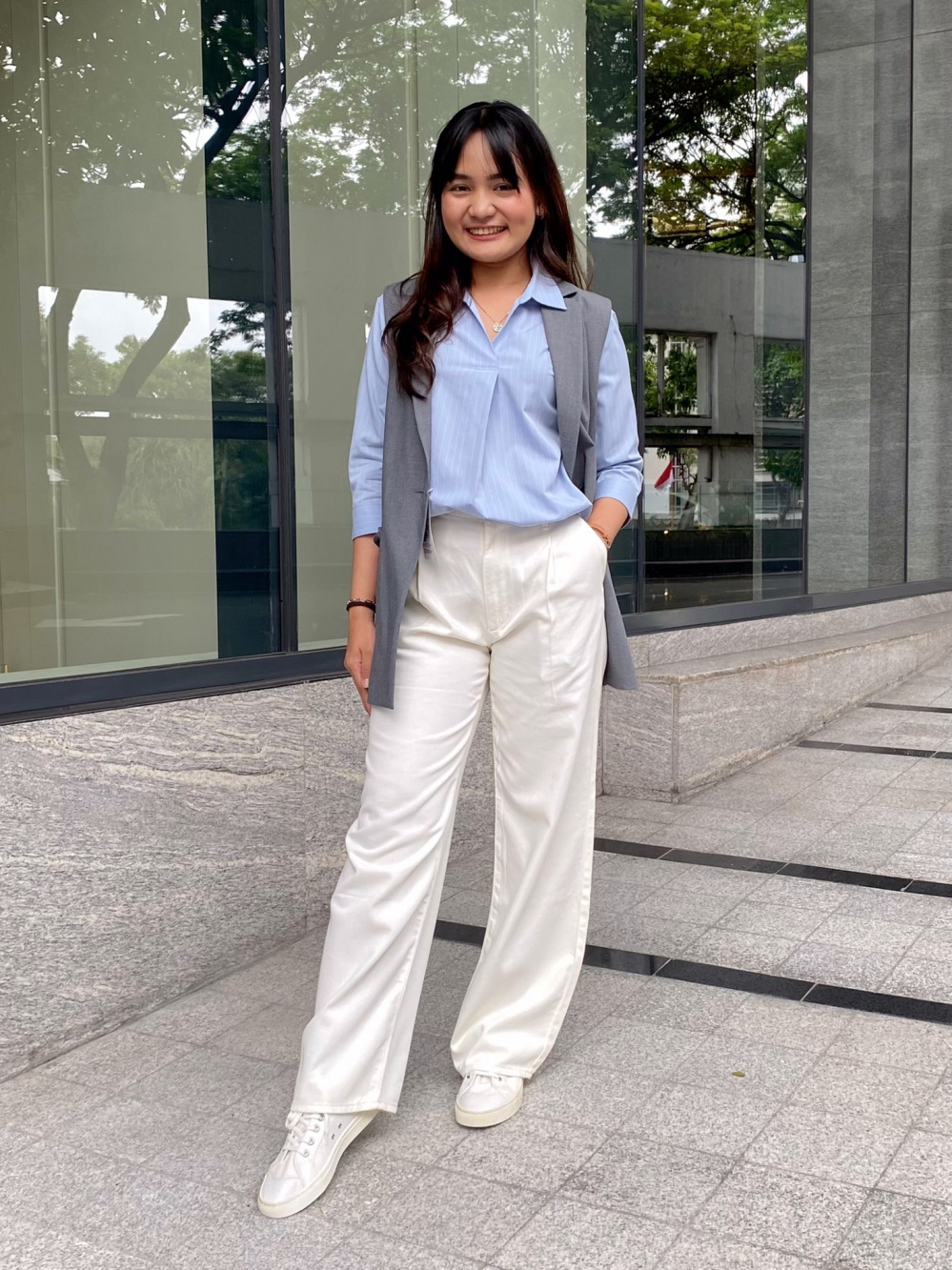 Check styling ideas for「Ribbed Bra Sleeveless Dress、Sleeveless Jacket ...