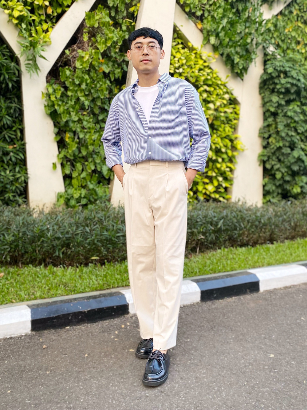 Check styling ideas for「Extra Fine Cotton Broadcloth Long Sleeve Shirt ...