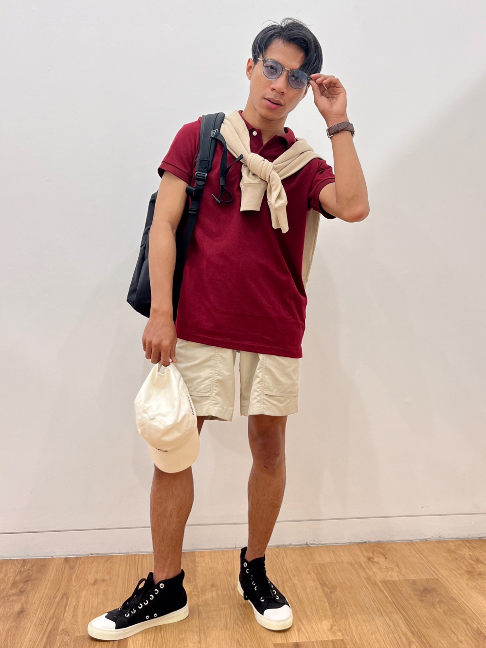Check styling ideas for「Dry Pique Short Sleeve Polo Shirt」| UNIQLO PH