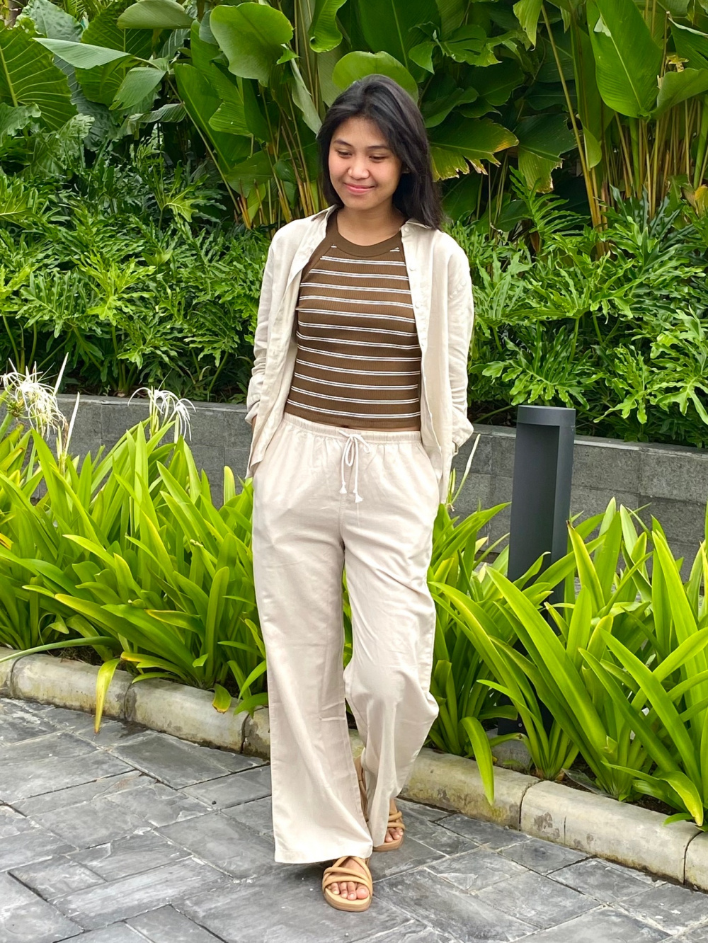 Check styling ideas for「Linen Blend Easy Pants、Premium Linen Shirt ...