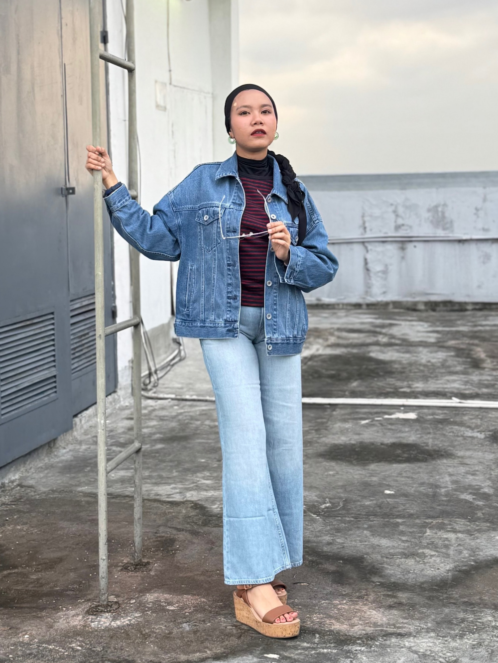 Check styling ideas for「AIRism UV Protection High Neck Long Sleeve T ...