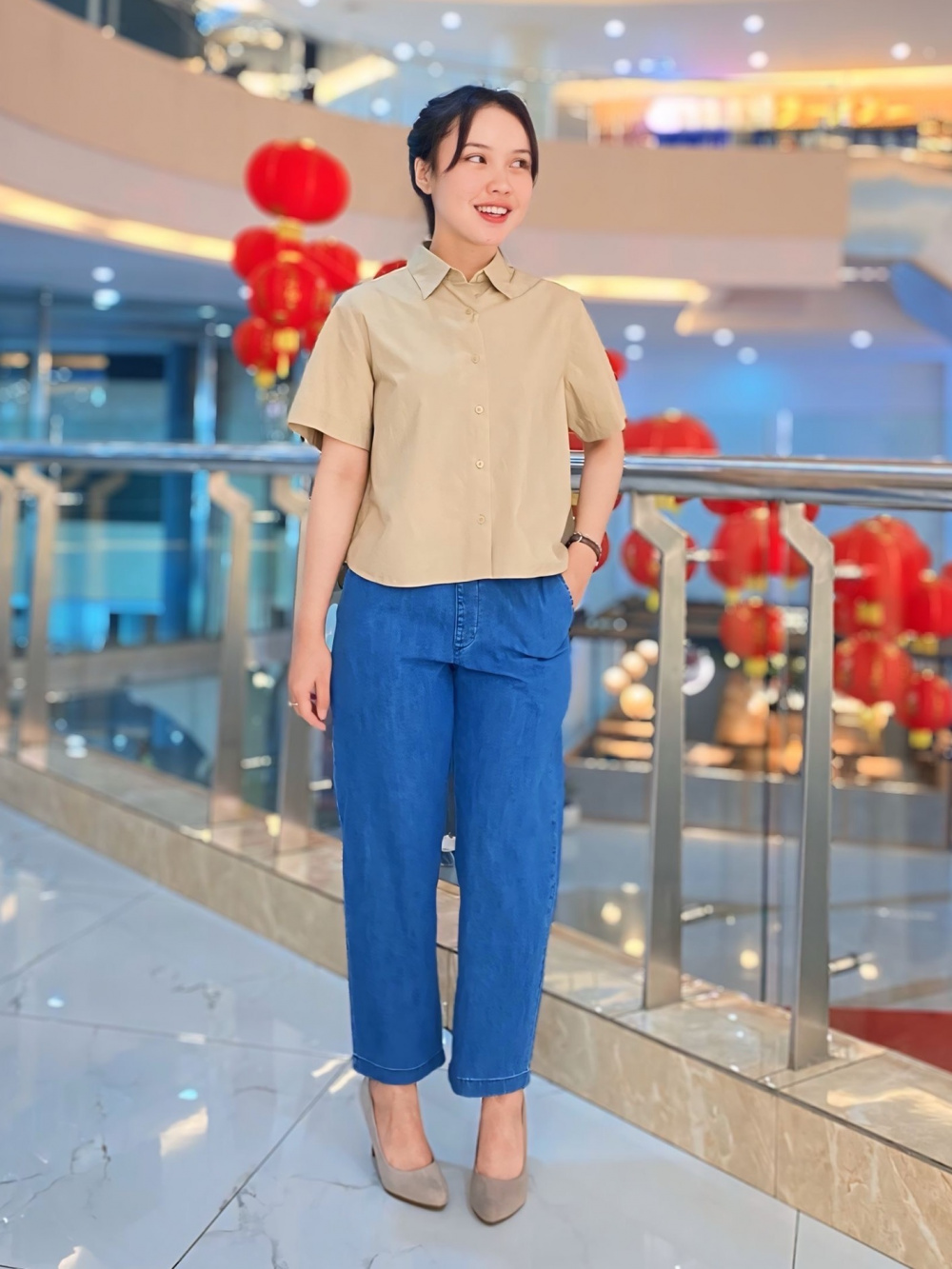 Check styling ideas for「Shoulder Bag Nylon、Cotton Short Length Shirt ...