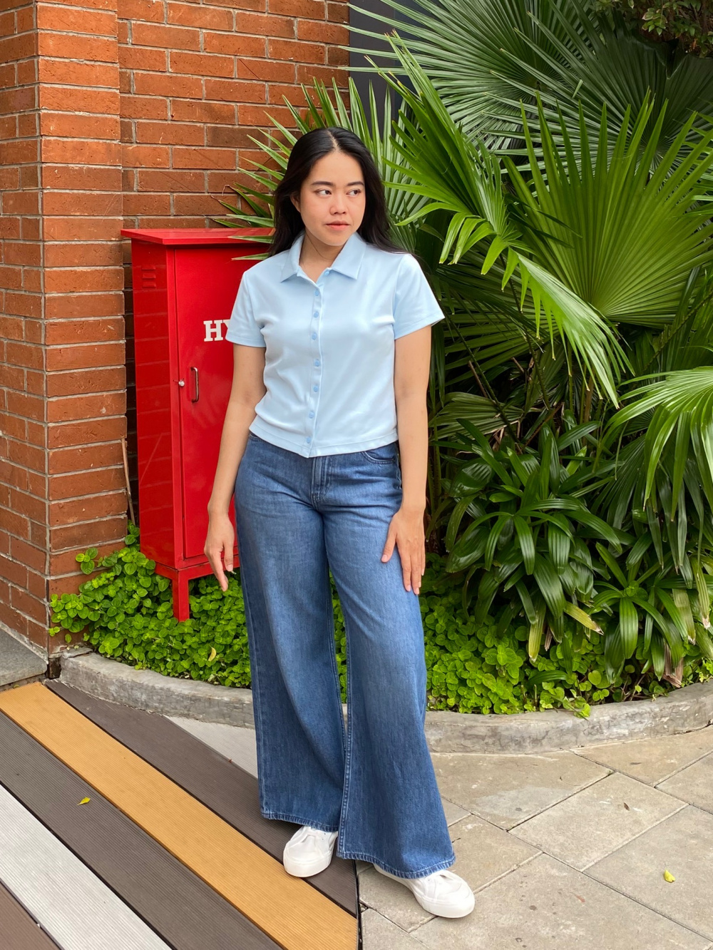 Check styling ideas for「Washable Knit Ribbed Polo Sweater、Mini Polo ...