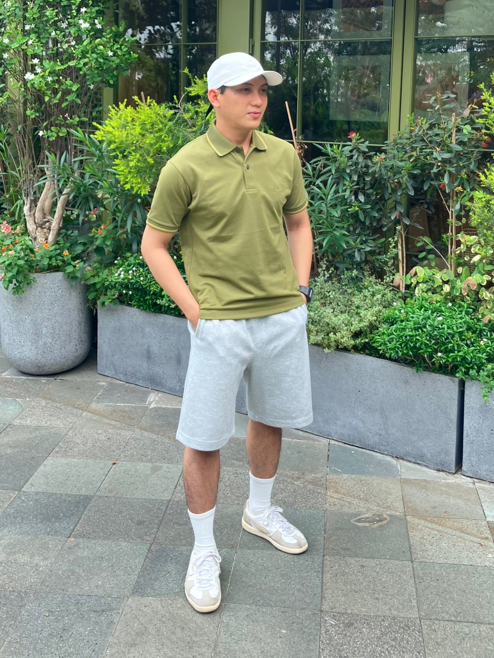 Check styling ideas for「Sweat Wide Shorts、UV Protection 2Way Stretch ...