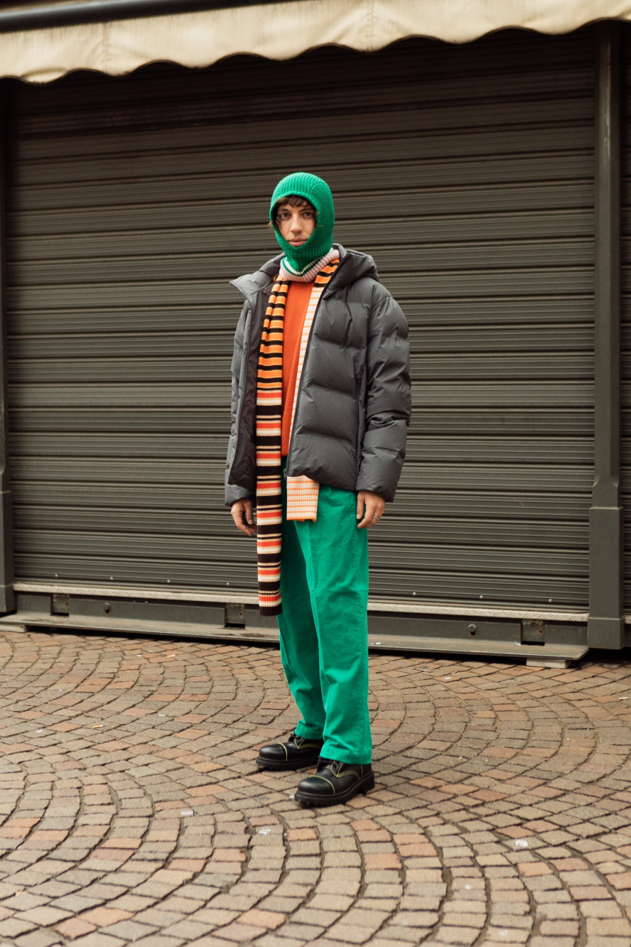 Check styling ideas for「Cashmere Striped Turtleneck Sweater (MARNI ...