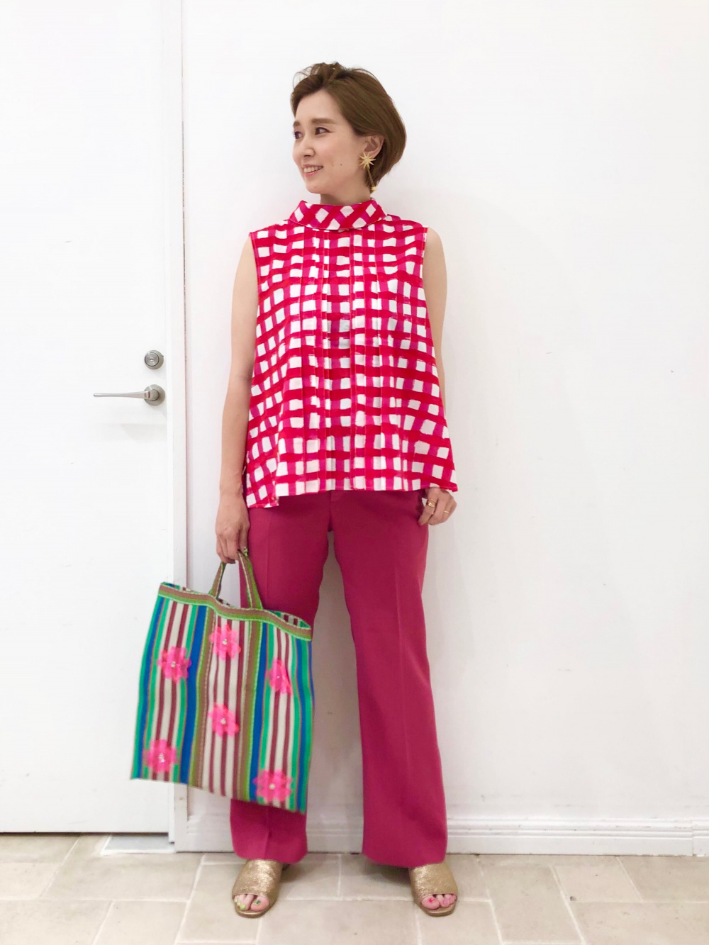 「オーバーサイズシャツ（長袖）、ドレープ フレアパンツ（丈標準68～70cm）」の着用コーディネート| ユニクロ