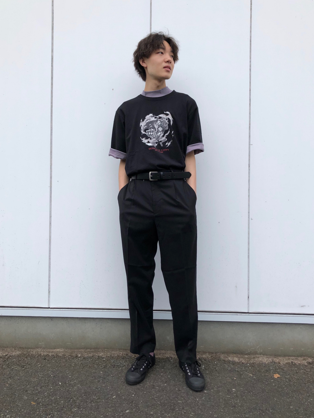 「オックスフォードオーバーサイズプルオーバー（半袖）、タックテーパードパンツ（ウルトラライト・ワイドフィット）」の着用コーディネート| ユニクロ