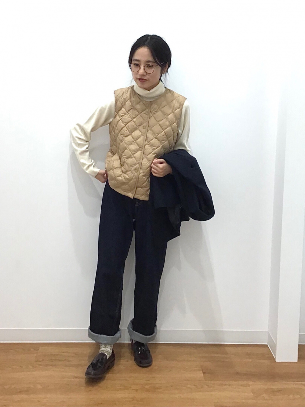 「スウェットフルジップパーカ、ボーダーT（レギュラー・長袖）」の着用コーディネート| ユニクロ公式