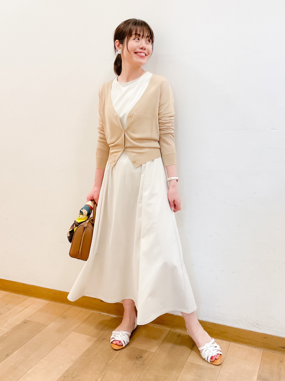 「ウルトラストレッチエアリズムワンピース（ノースリーブ・標準丈・112.5～123.5cm）、感動ジャケット セットアップ可能」の着用 ...