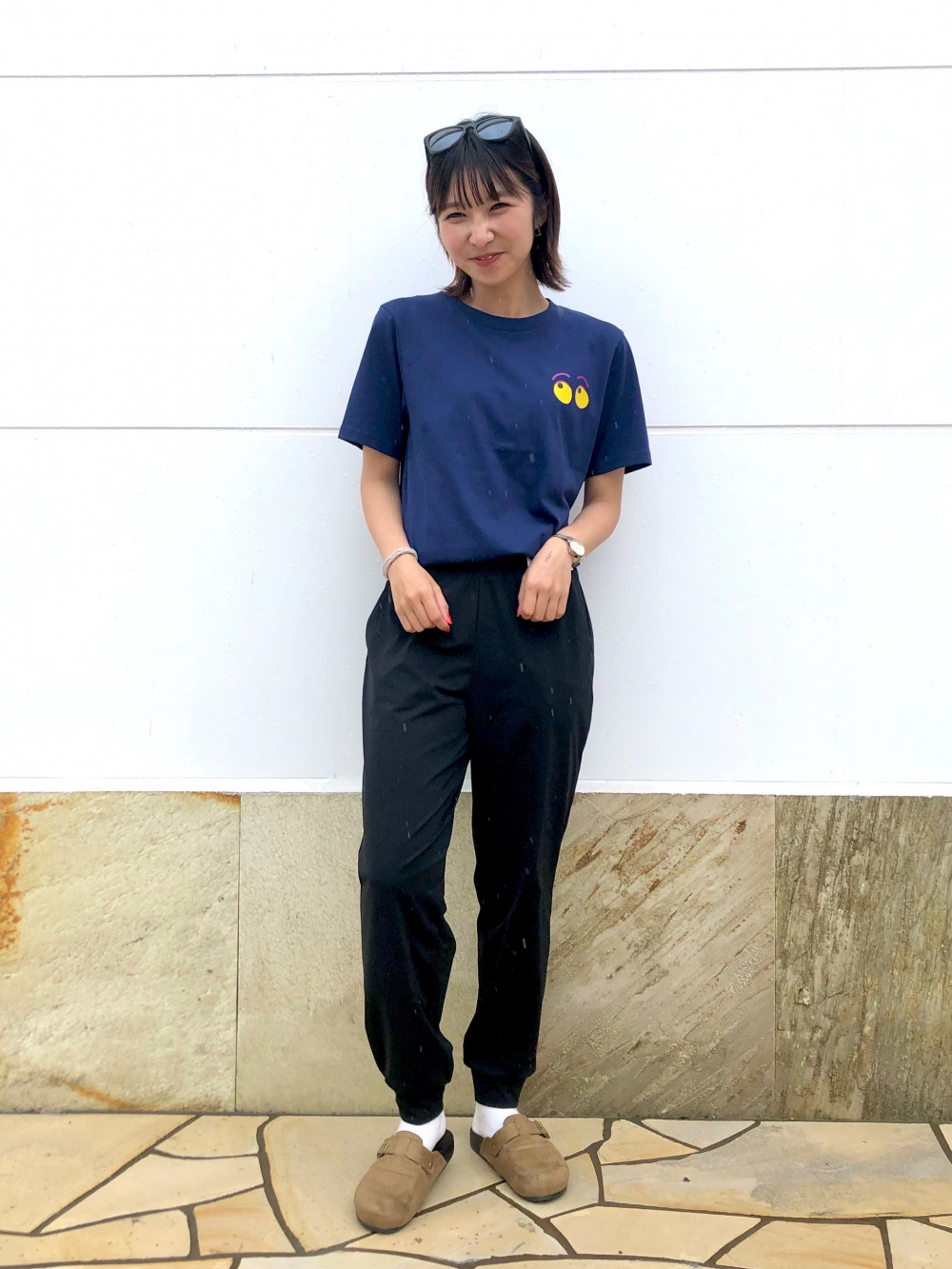 「リネンブレンドサロペット、シームレスハーフブラキャミソール」の着用コーディネート| ユニクロ