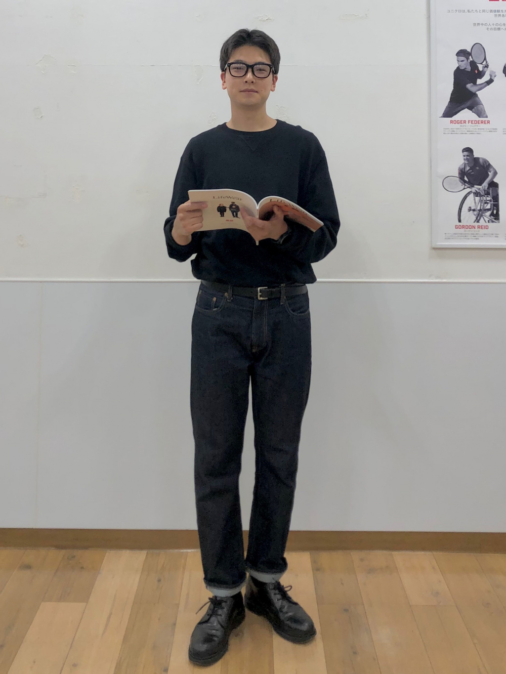 「コンフォート2Bジャケット（袖丈着丈標準）、ブラッシュドジャージーモックネックT（長袖）」の着用コーディネート| ユニクロ公式