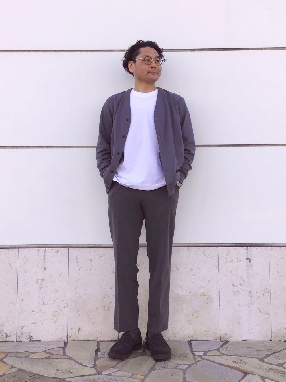 「フリースフルジップジャケット（長袖）、ヒートテックウルトラウォームタートルネックT（超極暖・長袖）」を使ったコーディネート