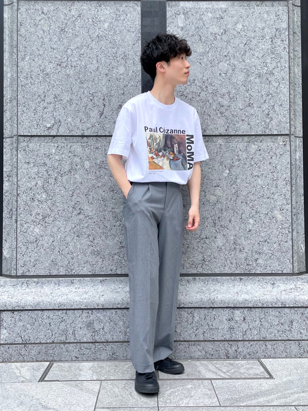 「ブロードシャツ/ストライプ/ボタンダウン、ファインド ユア トレジャー UT DARARI（半袖・オーバーサイズフィット）」の着用 ...