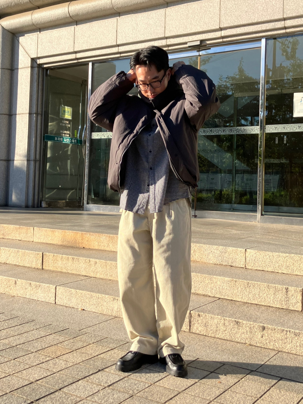 Check styling ideas for「PUFFTECH VOLUME PARKA、CORDUROY WIDE PLEATED ...