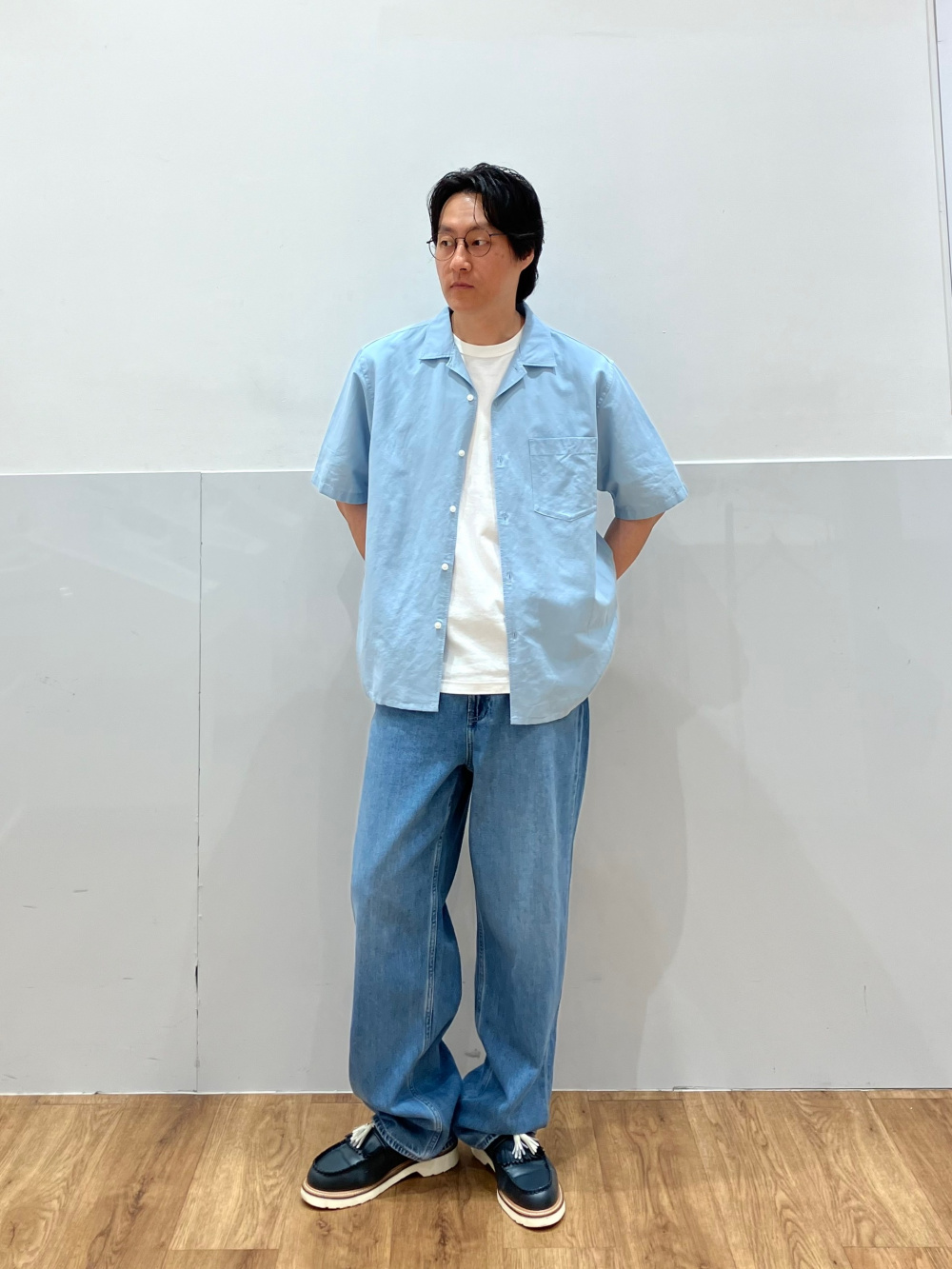 Check styling ideas for「Utility Short Blouson、Wide Straight Jeans ...