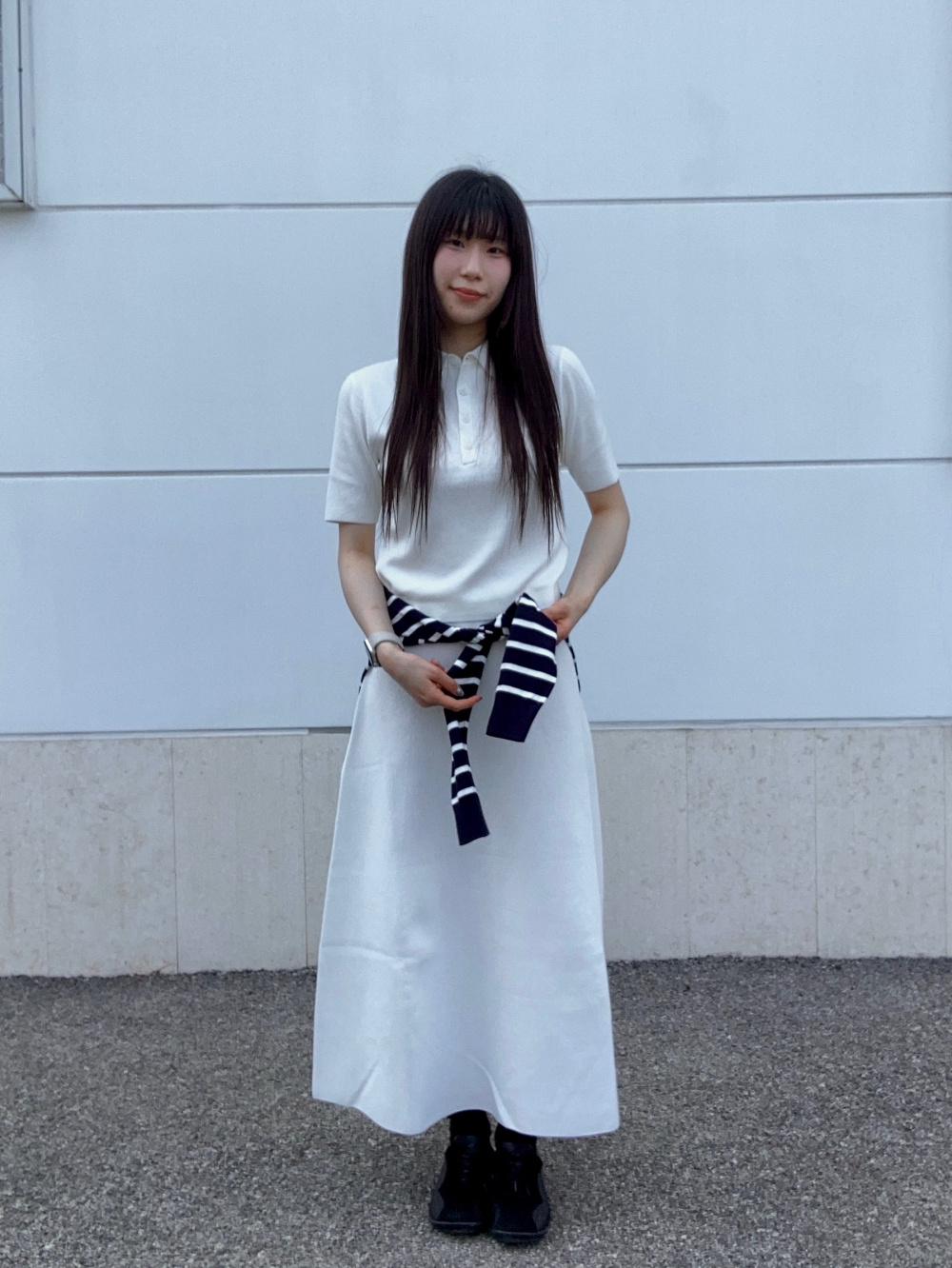 Check styling ideas for「Baggy Curve Jeans (Regular Length)、Polo Sweater ...