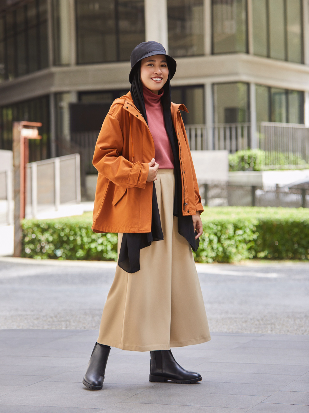 Check styling ideas for「Smooth Stretch Cotton Turtleneck Long Sleeve T ...