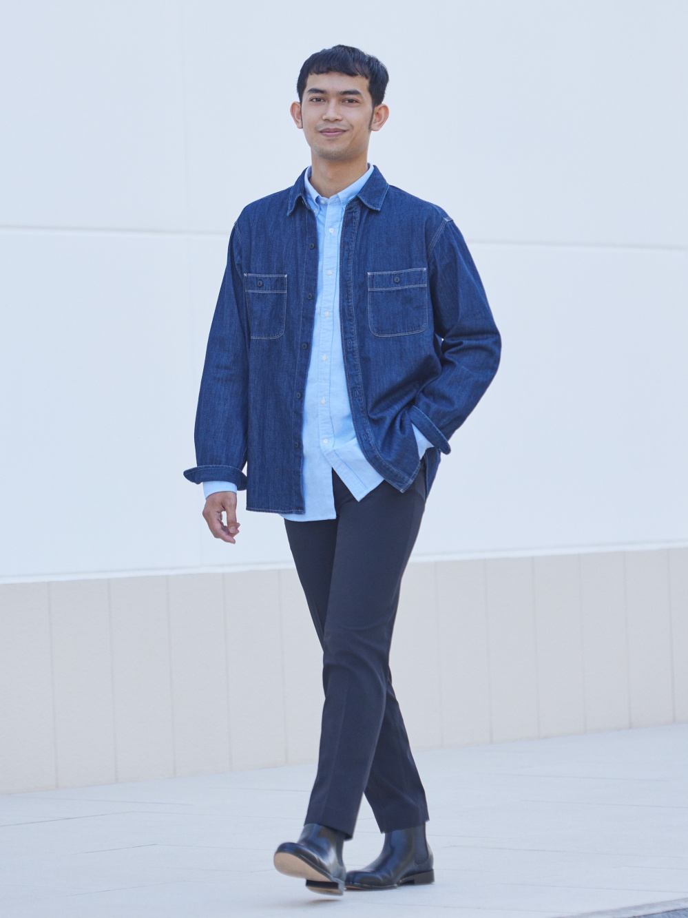 Check styling ideas for「AirSense Trousers 2WAY Stretch (Ultra Light ...