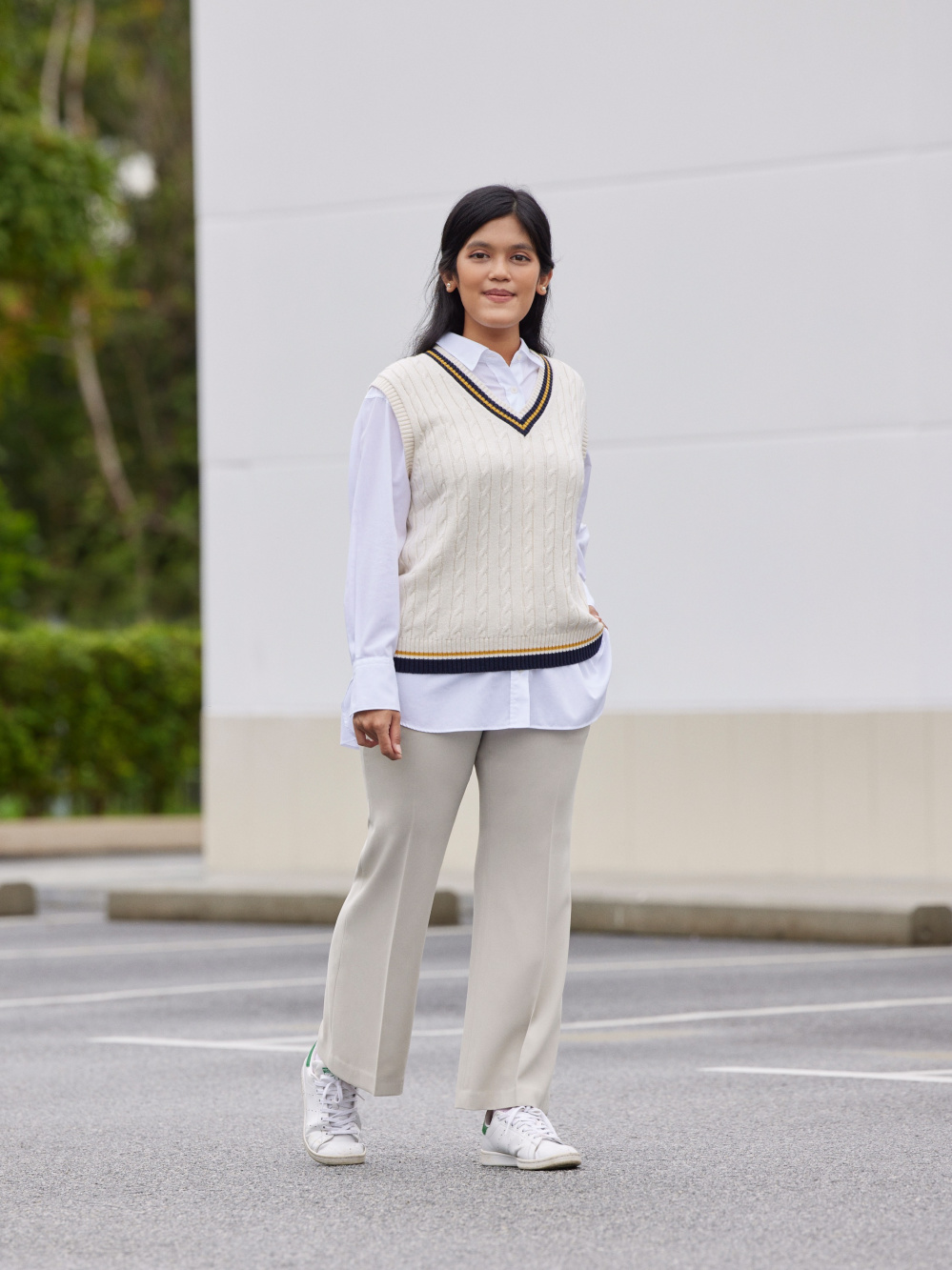 Check Styling Ideas For「cable V Neck Vest、girls Mini Skirt Pants」 Uniqlo Ph