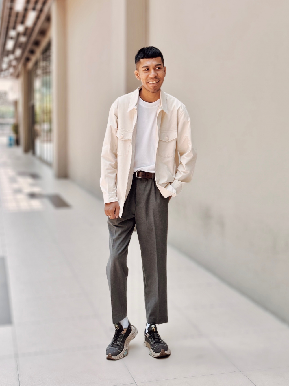 Check styling ideas for「Over Shirt Jacket (Jersey)」| UNIQLO PH