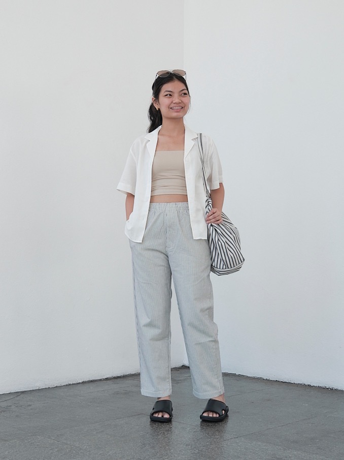 Check styling ideas for「AIRism Cotton Cropped Bra Tube Top、Premium ...