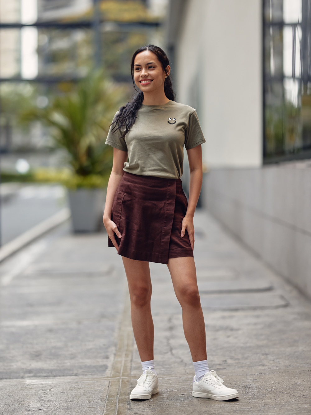 Check styling ideas for「KT1EASY | Crew neck T、Linen Blend Skort」| UNIQLO PH