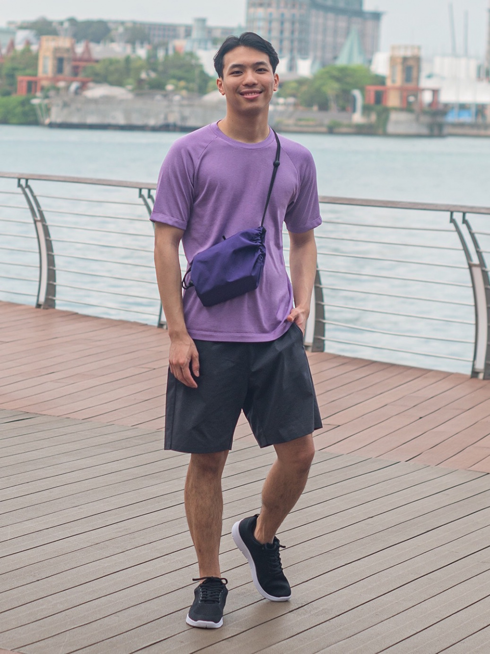 Check styling ideas for「Ultra Stretch DRY-EX Shorts、AIRism Crew Neck ...