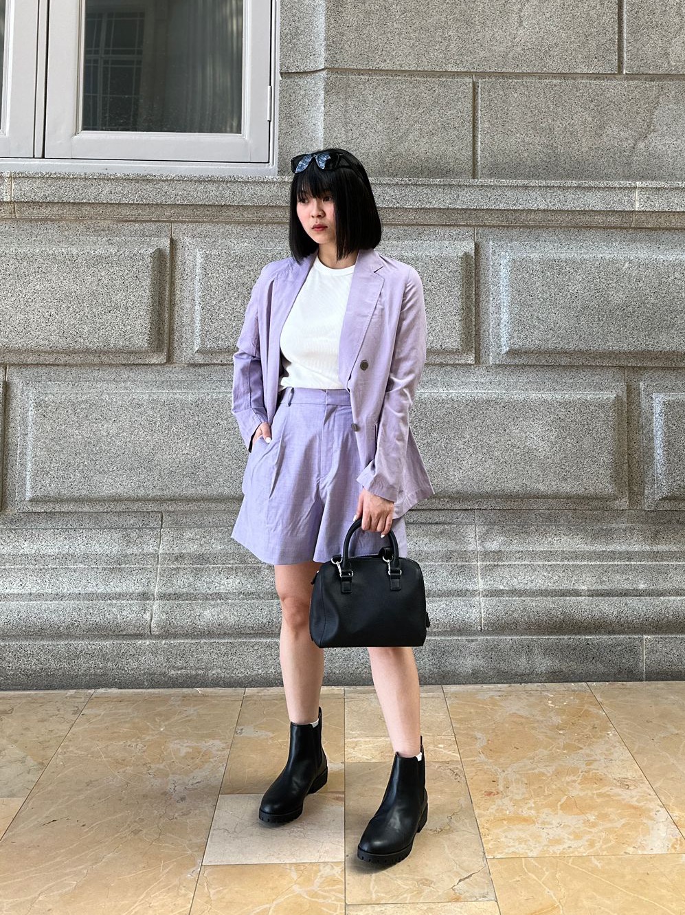 Check styling ideas for「Linen Blend Jacket、Pleated Wide Pants」| UNIQLO PH