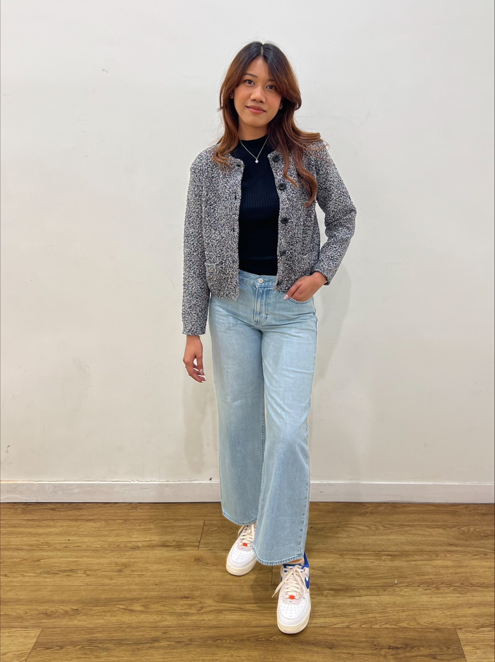 Check styling ideas for「Knitted Short Jacket」| UNIQLO TH