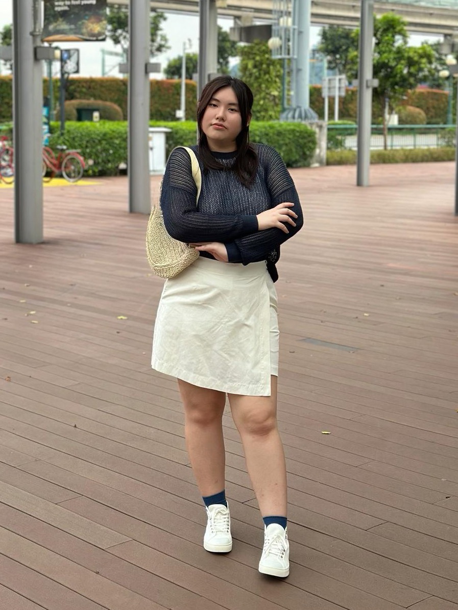 Check styling ideas for「Ribbed Bra Sleeveless Dress、Mesh Long Sleeve ...