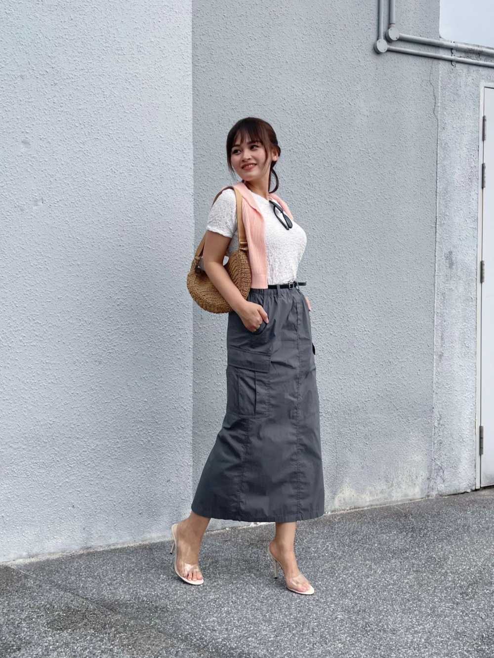 Check styling ideas for「3D Knit Mesh Long Sleeve Cardigan、Smart Ankle ...