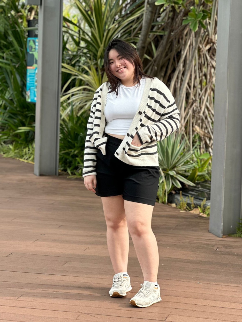 Check styling ideas for「Brushed Jersey Oversized Blouson、Pleated Shorts ...