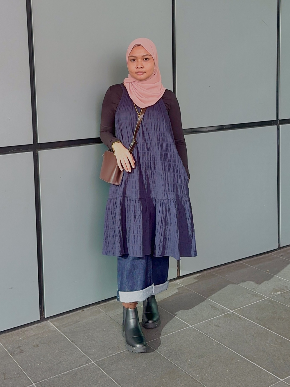 Check styling ideas for「Soft Knitted Fleece Ribbed High Neck T-Shirt ...