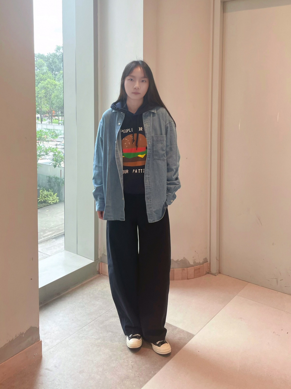 Check styling ideas for「AIRism Cotton Crew Neck Long Sleeve T-Shirt ...