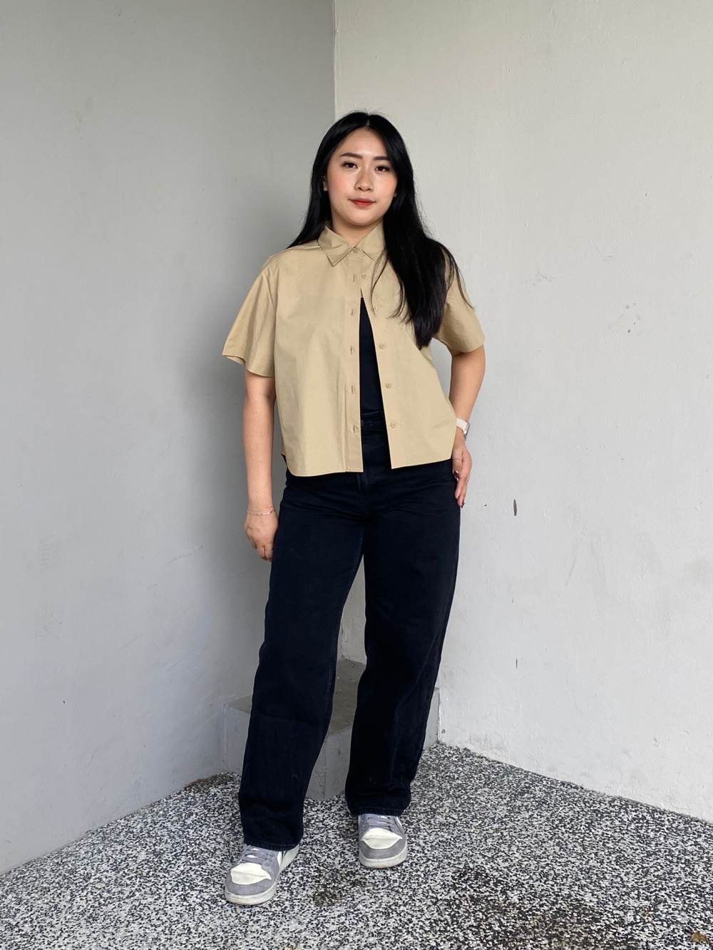 Check styling ideas for「Jersey Barrel Leg Pants (Regular Length)、Cotton ...