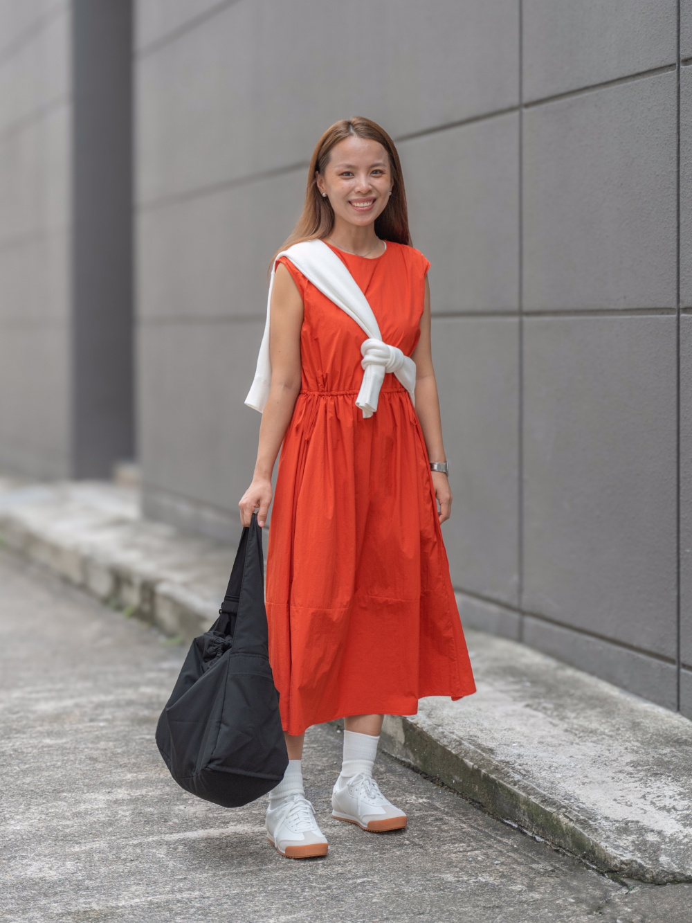 Check styling ideas for「Smooth Cotton Crew Neck Sweater、Cotton Long ...