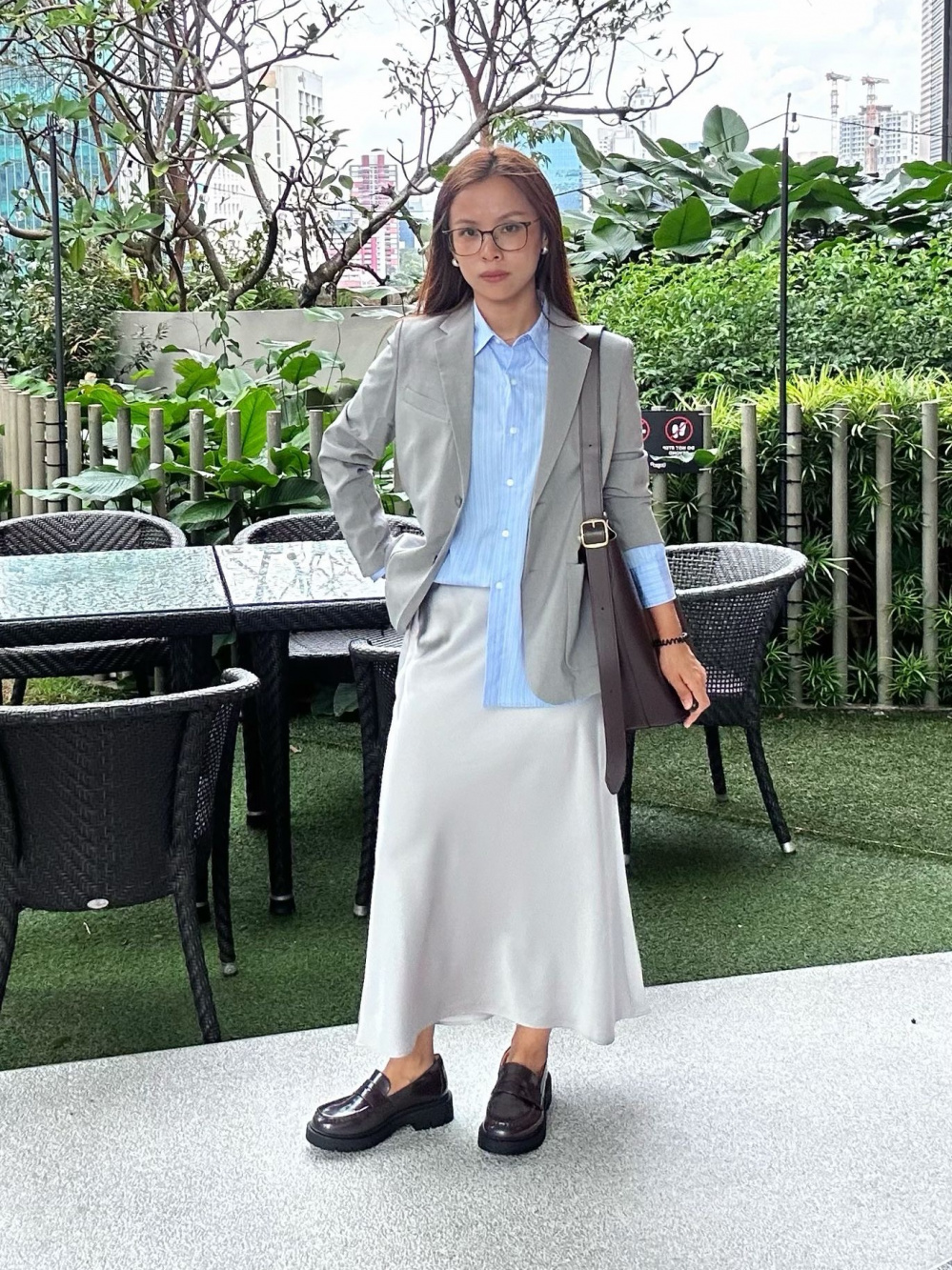 Check styling ideas for「Satin Skirt、2WAY Shoulder Bag」| UNIQLO TH